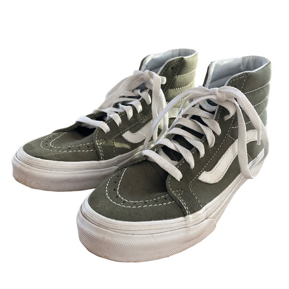 Vans | Shoes | Vans Womens Olive Green High Tops Sz 5 | Poshmark